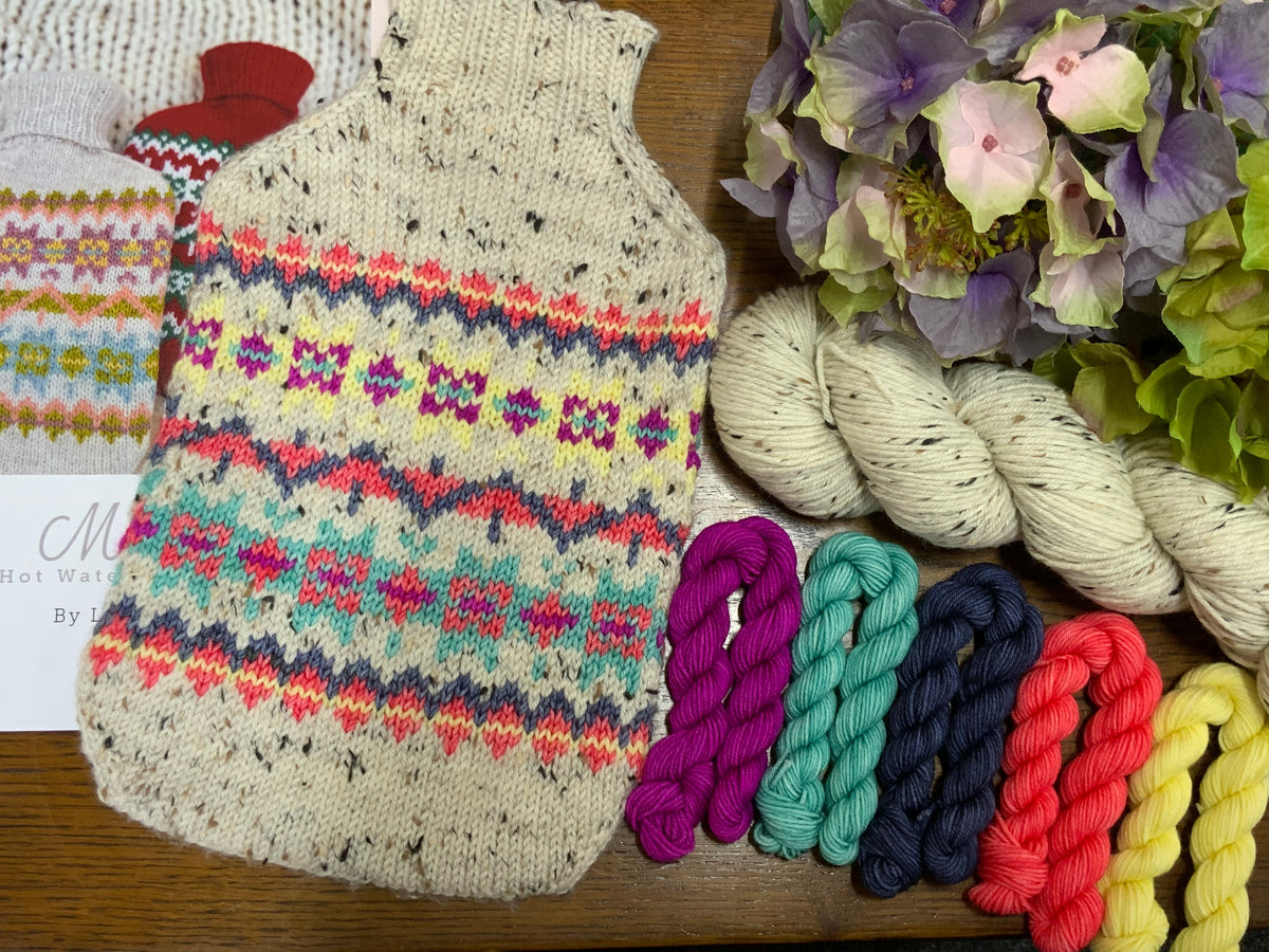 Maxine hot water bottle cover kit two – Lay Family Yarn