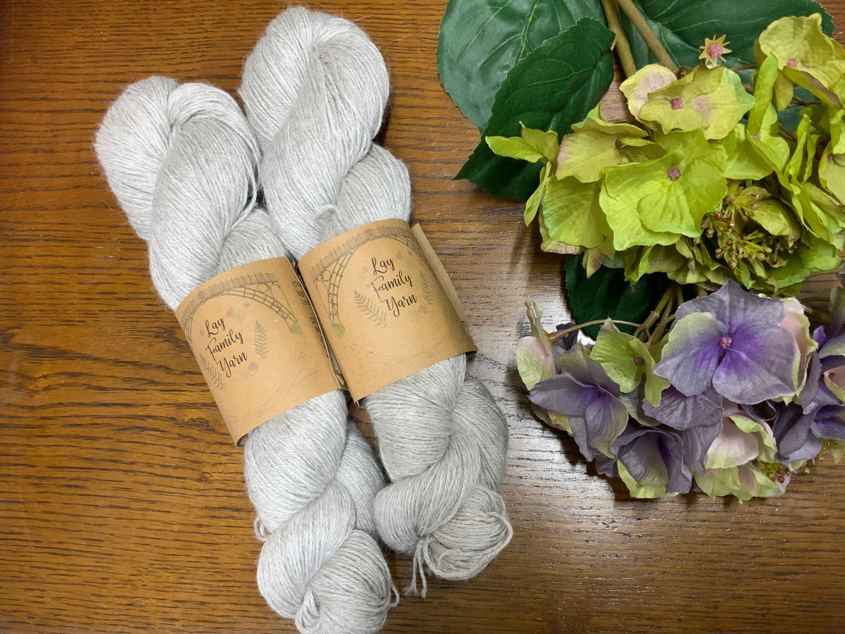 Opulance base - natural light grey – Lay Family Yarn